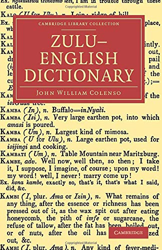 Zulu-English Dictionary (Cambridge Library Collection - Linguistics ...