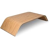 Navaris Computer Monitor Wood Stand - Universal Desk Monitor Holder ...