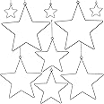 Amazon.de: SILARLAIT 9 Stück Metall Stern Schwarz, 2er 30/25/20 cm & 3er 10cm Metallstern ...