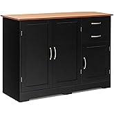 COSTWAY Buffet Sideboard, Freestanding Kitchen Storage Cabinet with 2 ...