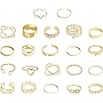 XMNIVATE 22 Pieces Knuckle Gold Rings, Gold Knuckle Rings, Adjustable ...