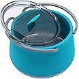 Collapsible Camping Cook Pot with Lid, Silicone Folding Saucepan ...