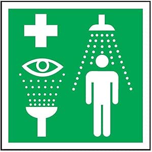 Panel-Piktogramm Notdusche/Augenspüleinrichtung - PVC - 200 x 200 mm ...