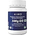 AIWO AMg-D3 Magnesium Glycinate 250 mg + Vitamin D3 600 IU Tablets ...