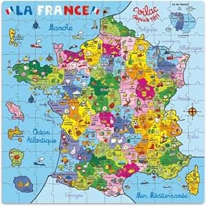 Vilac 2603 Jigsaw Puzzle 144 Pieces 'Map of France in a Suitcase ...