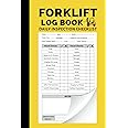 Forklift Log Book With Daily Inspection Checklist: Forklift Operator's ...