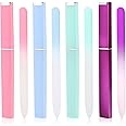 4 Pack Glass Nail File with Case Glass Fingernail File Double Sided ...