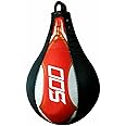 Heavy Duty PU Leather Speed Bag w/Lightweight Latex Bladder Boxing MMA ...