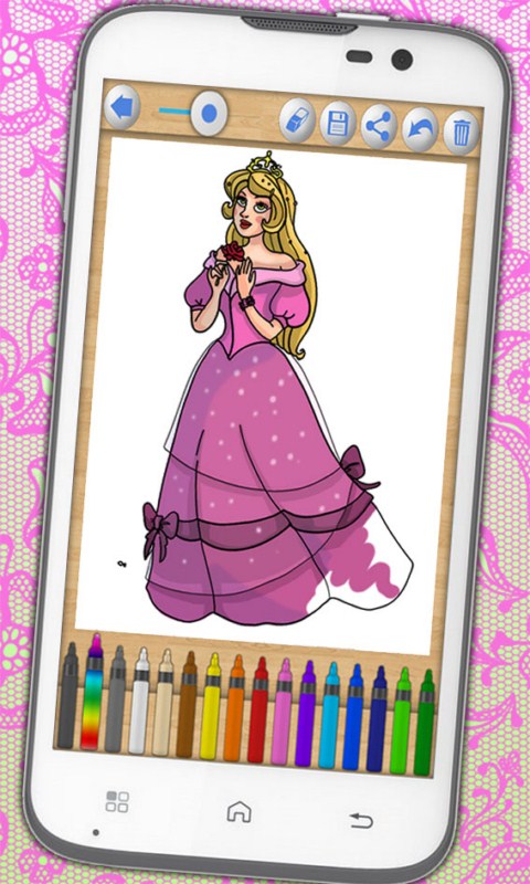Paint princess drawings - coloring the princesses kingdom : Amazon.fr ...