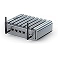 VENOEN Micro Firewall Appliance Fanless Mini PC 4 LAN, Firewall Mini PC Celeron J4125,4 x I225-V ...
