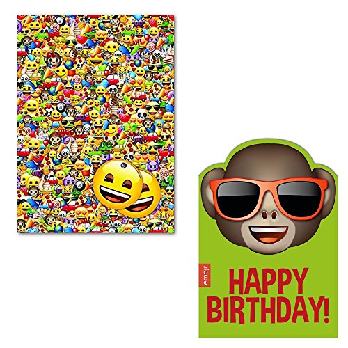 Emoticon Emote Emoji Gift Wrap Monkey Shades Cool Monkey Face ...