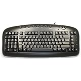 DURAGADGET Black Left-Handed Wired Numeric US/QWERTY Keyboard for PCs ...