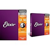 Elixir 11102 Strings 80/20 Bronze Acoustic Guitar Strings w NANOWEB ...