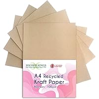100 Sheets, Brown Kraft Paper A4 Sheets, 100gsm : Amazon.co.uk ...