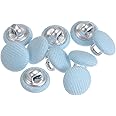 sourcing map 10pcs 32L Fabric Cloth Covered Button 20mm Round Metal ...
