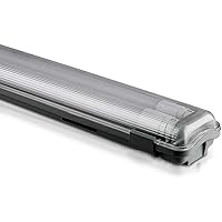 LEDBRITE LED Non Corrosive T8 Lamp Fitting Twin 5FT 150CM IP65 2 x 22W ...