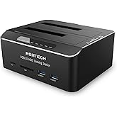 FIDECO Docking Station, USB 3.0 Hard Drive Docking Station for 2.5 and 3.5 inch SATA HDD or SSD ...