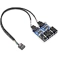 skineat 9 Pin Usb Header Male 1 To 4 Female Motherboard Extension Cable ...