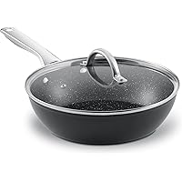 INTIGNIS Frying Pan with Lid - Anti Scratch Laser Engraved Non Stick ...