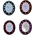Buy OREVA Back Light Oval Shape Plastic Analog Wall Clock (28.4 cm x 3. ...