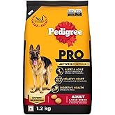 Pedigree Pro Adult Large Breed, Dry Dog Food (18 Months Onwards), 3 Kg ...