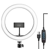 Buy Amazon Basics 10-inch Ring Light | 3 Color Modes | 10 Brightness ...