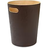 Wooden Waste Paper Bin - Black | Office & Bedroom Recycling Paper Bins ...