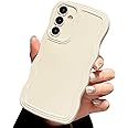 Ownest Compatible for Samsung Galaxy A14 Case Cute Curvy Simple Wave Frame Case Aesthetic Design ...