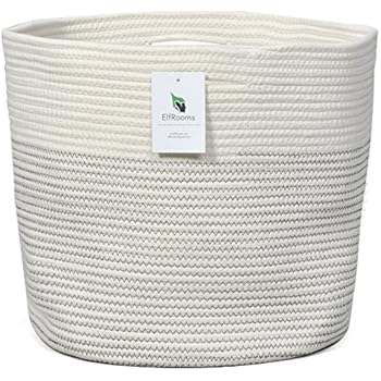 Goodpick Large Sturdy Cotton Rope Thread Natural Woven Storage Basket ...