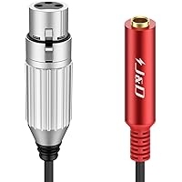 Devinal 1 Feet (30 cm) XLR Male to 1/4" Female Adapter Cable, 3-Pin to 6.35mm TS/TRS Audio ...