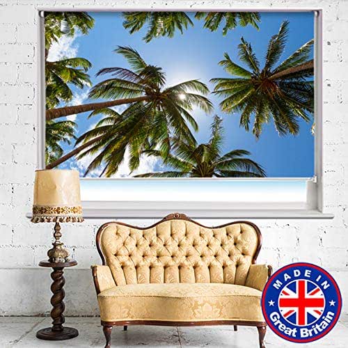 Tropical Palm Trees View up to the Sky Roller Blind - Printed Picture ...