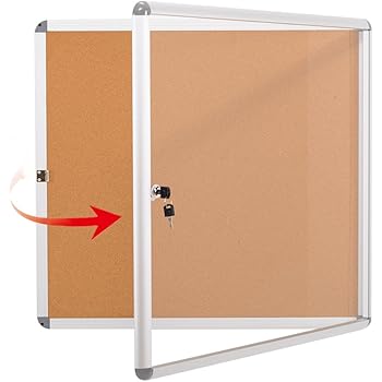 A2 (4xA4) External Lockable Notice Board (not pinnable) with Waterproof ...