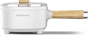 Audecook Electric Hot Pot 2L, Non-Stick Ceramic Glaze Frying Pan 24cm ...
