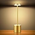 Hapfish lampe de table sans fil rechargeable usb, 5000mAh lumiere bureau LED tactile puissante ...
