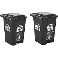 AIR O MATIC Aristo 65 Ltr Dustbin with pedal,lid & Wheels Waste Bin ...