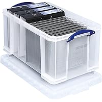 Really Useful Plastic Storage Box 48 Litre Clear : Amazon.co.uk: Home ...