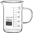 stonylab Glass Beaker with Handle, Borosilicate Glass Graduated Low ...