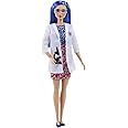 Barbie Scientist Doll (12 inches), Blue Hair, Color Block Dress, Lab ...