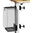JOY worker Clamp-on Desk Leg PC Mount, No Drilling Under Desk PC Mount ...