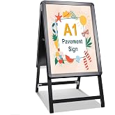 VAIIGO A Board Pavement Sign Frame - A1 Double Side Pavement Board with ...