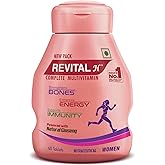 Revital H for Woman with Multivitamins, Calcium, Zinc & Natural Ginseng for Daily Immunity ...