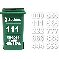 4 Pack Wheelie Bin Numbers for Bins - Choice of Numbers 0-9 - Wheelie ...