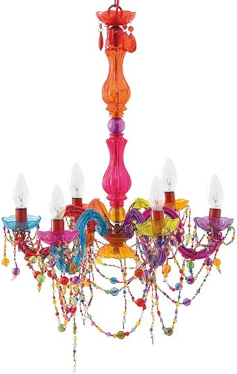 Gypsy Chandelier Pendant Ceiling Light - Multi Coloured Large Draping ...