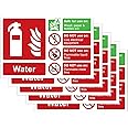 Pack of 5, 165mm x 110mm Foam Fire extinguisher label, self adhesive ...