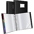 Uquelic 2 Pack Presentation Ring Binder, A4 Display Folder with 50 ...