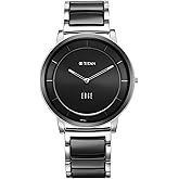 Titan Ceramic Fusion Quartz Multifunction Black Dial Two Toned Silver ...