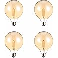 TEKLED® Globe G95 Filament Vintage LED Bulbs | E27 Edison Screw | Energy Saving 6.5W Light Bulb ...