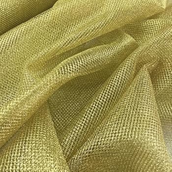 Gold Metallic Mesh Net Fabric (Per Metre): Amazon.co.uk: Kitchen & Home
