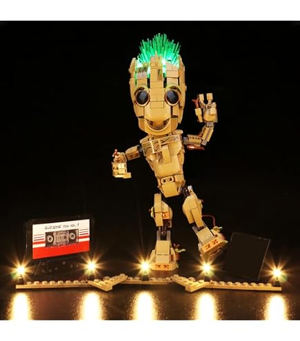 Lego Meraviglia Groot Espositore In Acrilico Per LEGO® MARVEL I Am