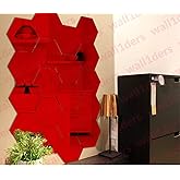 Buy Wall1ders 20 Hexagon with 10 Butterflies Gold (Each Pcs Size 12 x ...